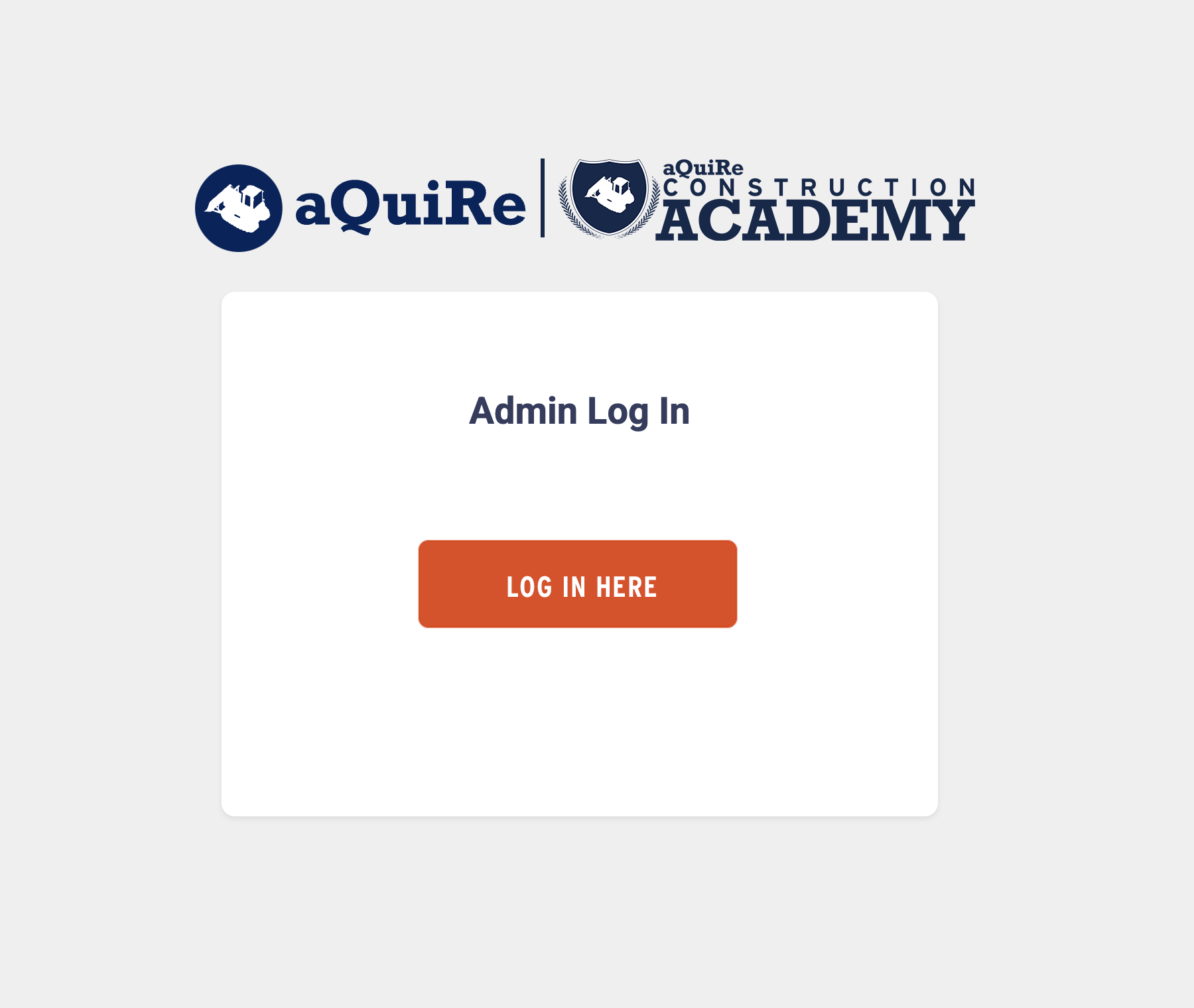 aQuiRe Login Page
